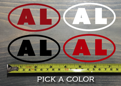 Alabama Sticker Decal State Roll Oval AL Tuscaloosa Football Tide A ...