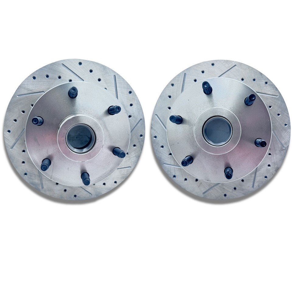 6x5.5 11" Mustang 2 II Rotors 6 Lug Drilled and Slotted (PAIR) | eBay