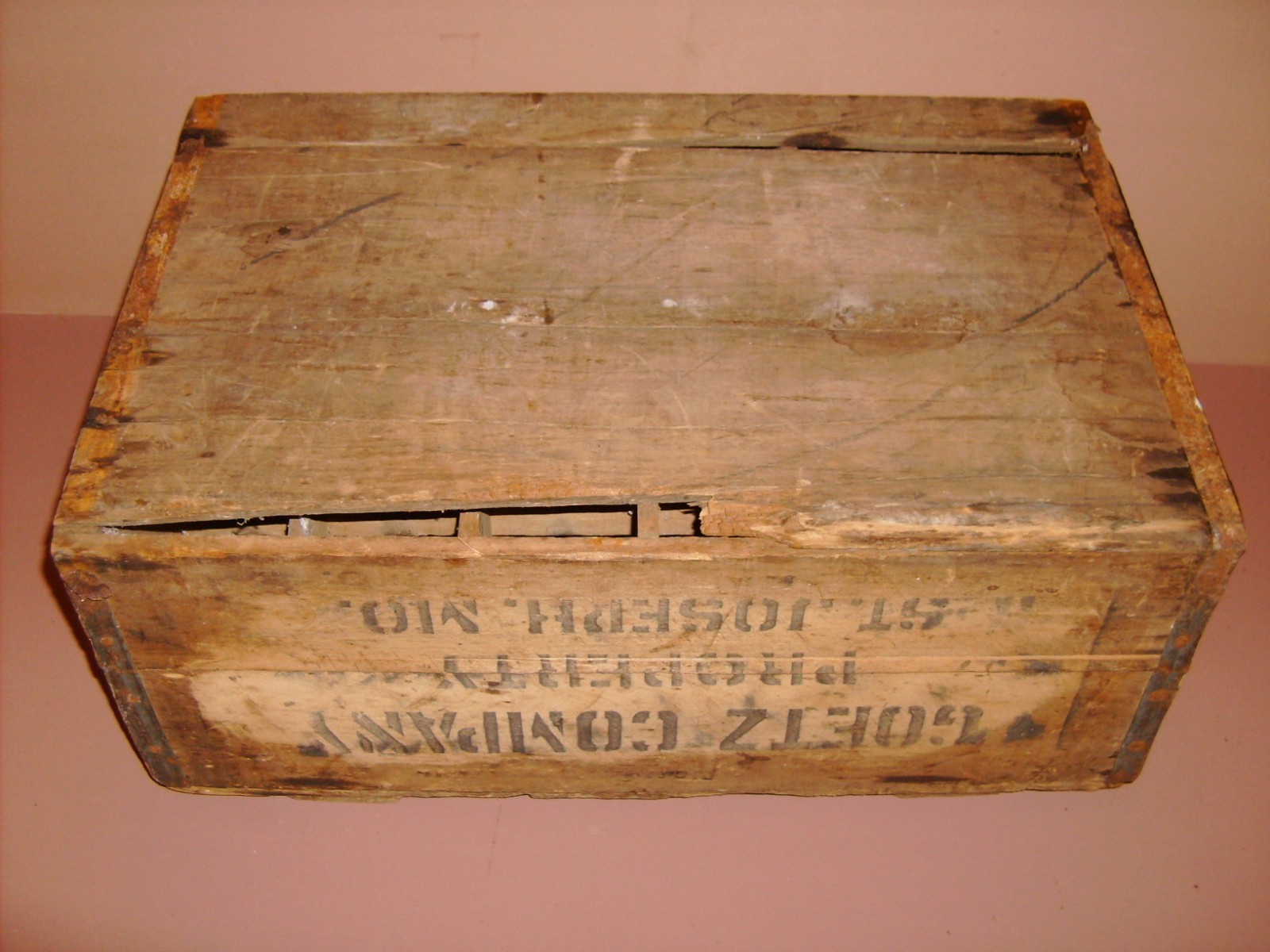 GOETZ BEER CRATE ST. JOSEPH,MO. ANTIQUE SHIPPING BOX W/ADVERTISING | eBay