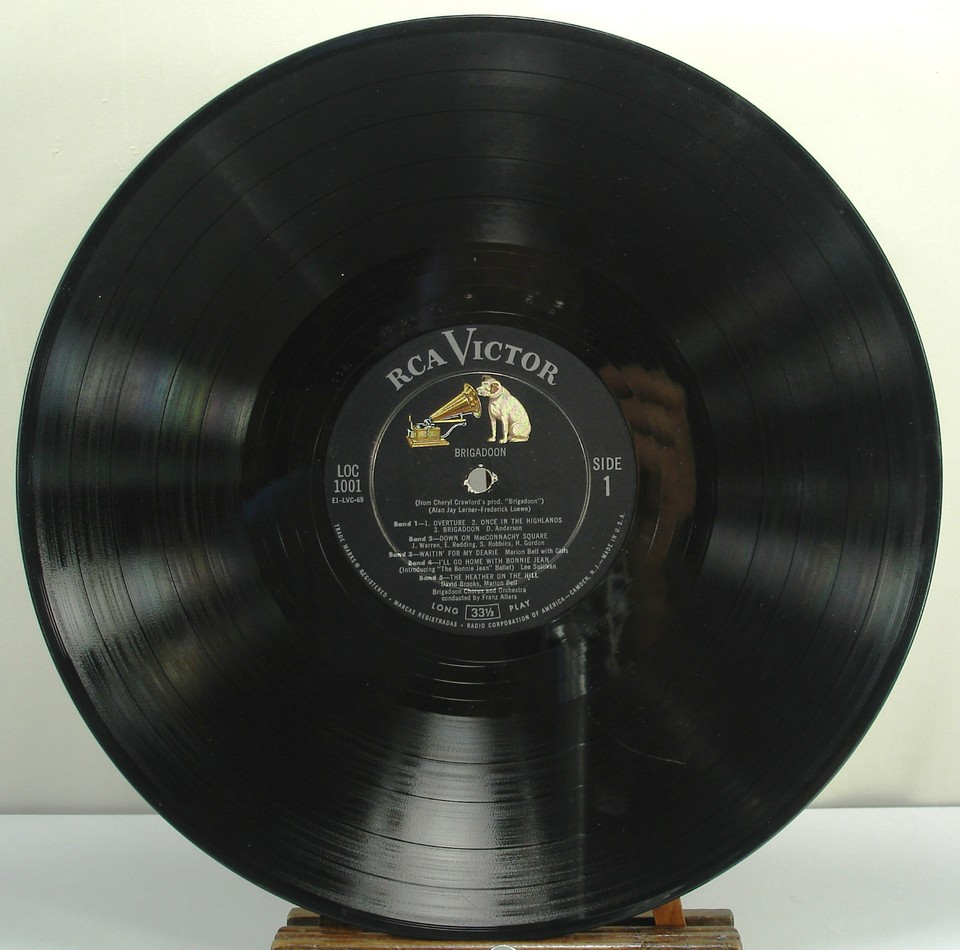 12" 33-1/3 RPM MONO LP RCA VICTOR LOC-1001 - BRIGADOON - ORIGINAL CAST ...