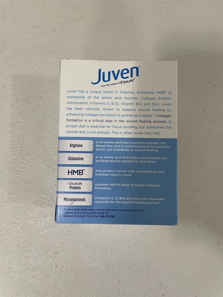 Juven Therapeutic Nutrition Powder Orange Wound Healing Support 8 Pack ...