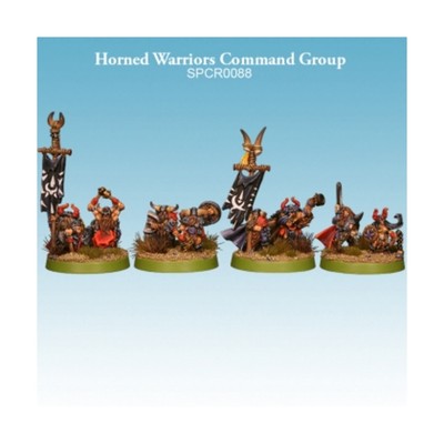 Spellcrow Argatoria Mini 10mm Horned Warriors Command Group Pack New | eBay