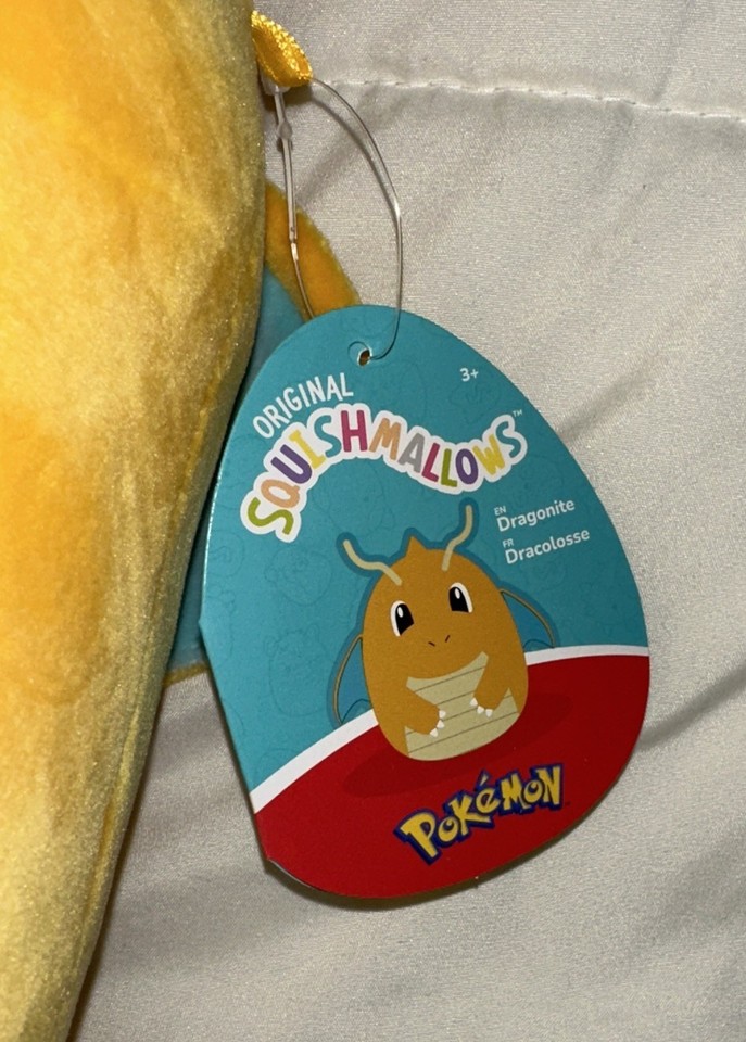 Pokémon Dragonite 12-inch Plush Stuffed Animal Squishy Mallows Toy NWT ...