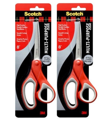 Scotch Multi-Purpose Stainless Steel Scissors with Smooth Cutting ...