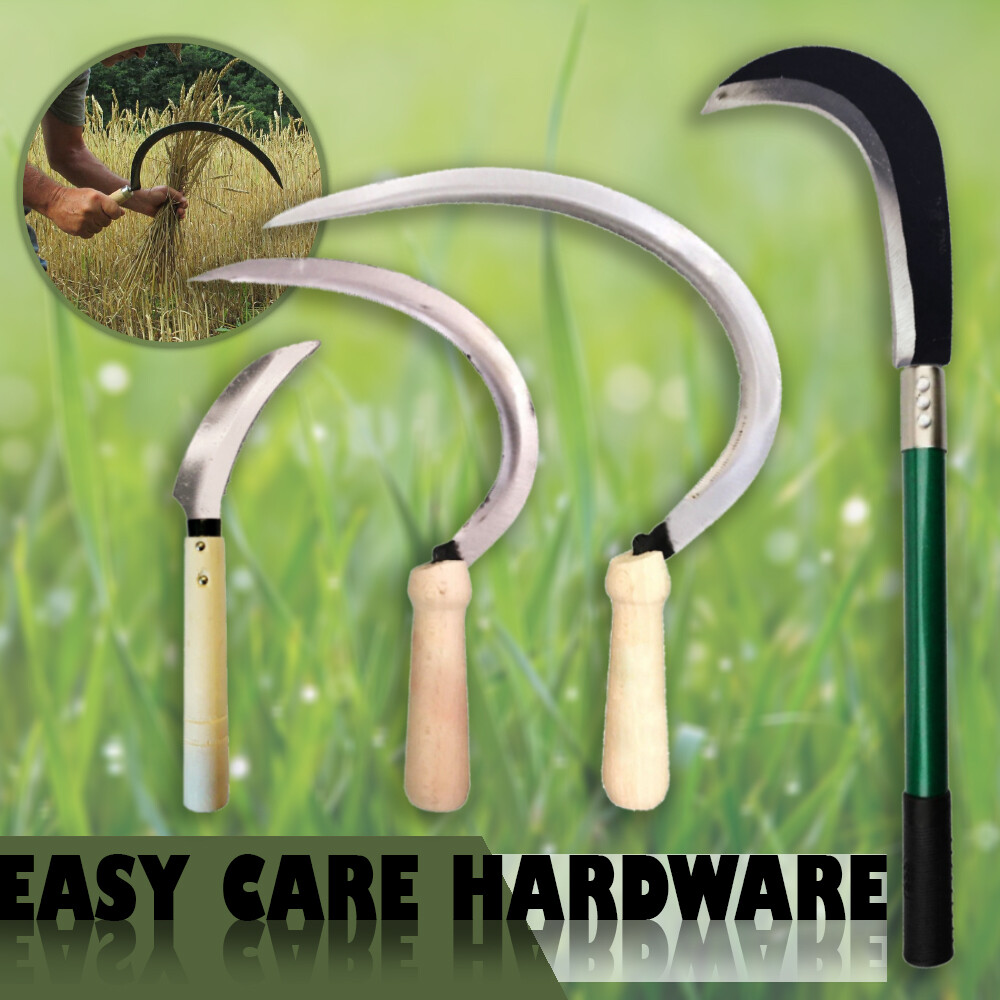Long Handle Grass Sickle For Cutting Scythe Cutting Grass