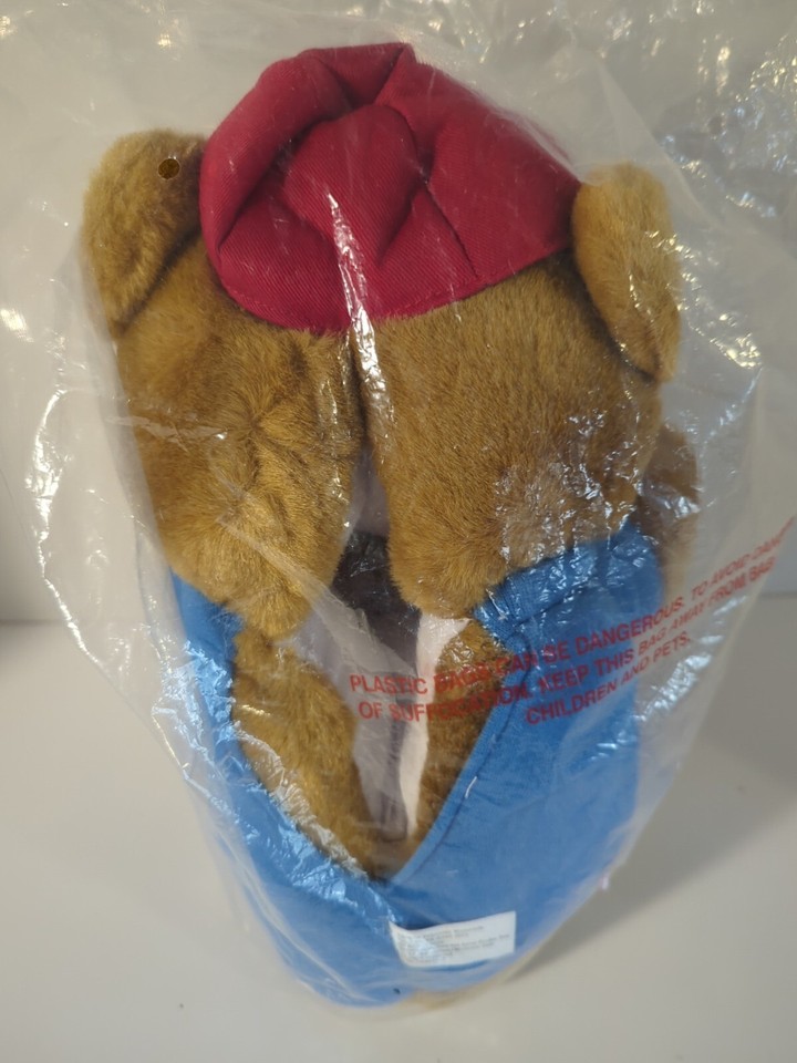 RARE vtg Patriotic flag Bear puppet America Cap Shirt. Still In Plastic ...