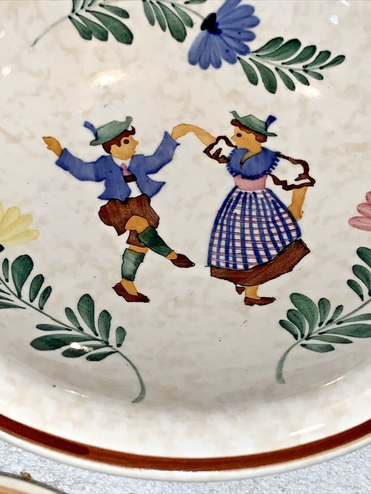 (4) pieces vintage Alpine Peasant Ware Wall Plate Handled Dish Small ...