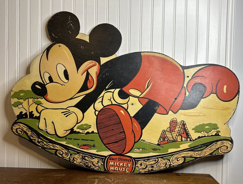 RARE 1940's Disney Mickey Mouse Wood Rocker Rocking Toy Single Panel | eBay