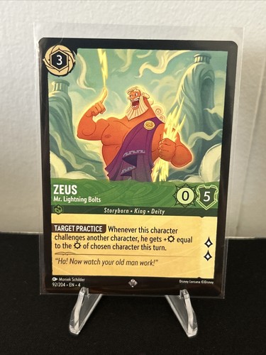 Disney Lorcana - Ursula’s Return - Zeus - Mr. Lightning Bolts - 92/204 | eBay