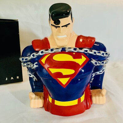 Vintage Superman Warner Bros Studios Cookie Jar (1997, Ceramic) NIB | eBay