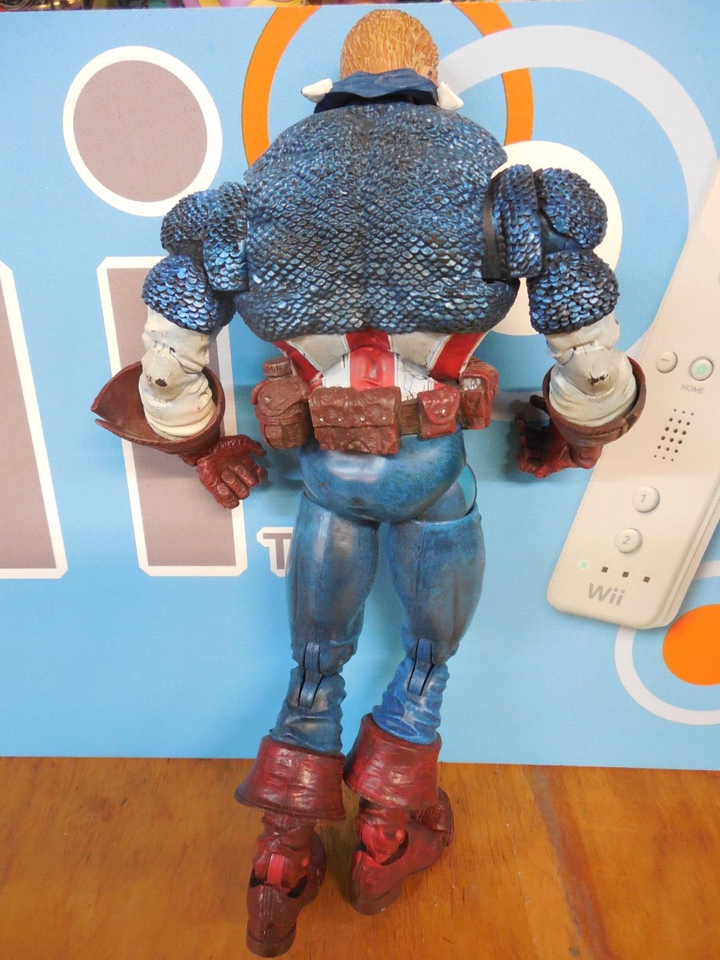 Vintage 2006 Marvel Comics CAPTAIN AMERICA Unmasked 12" Toy Heavy ...