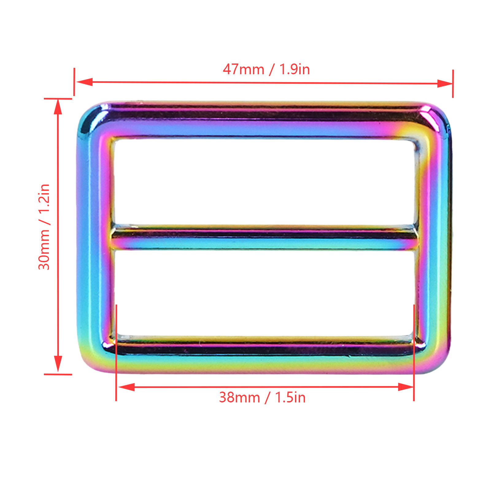 (38mm)Alloy Slide Buckle Glide Buckles Colorful Sturdy Sufficient ...