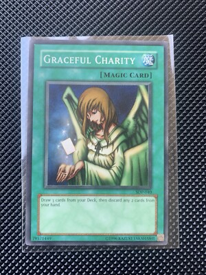 Graceful Charity SDP-040 Super Rare LP/MP Unlimited Yugioh Vintage ...