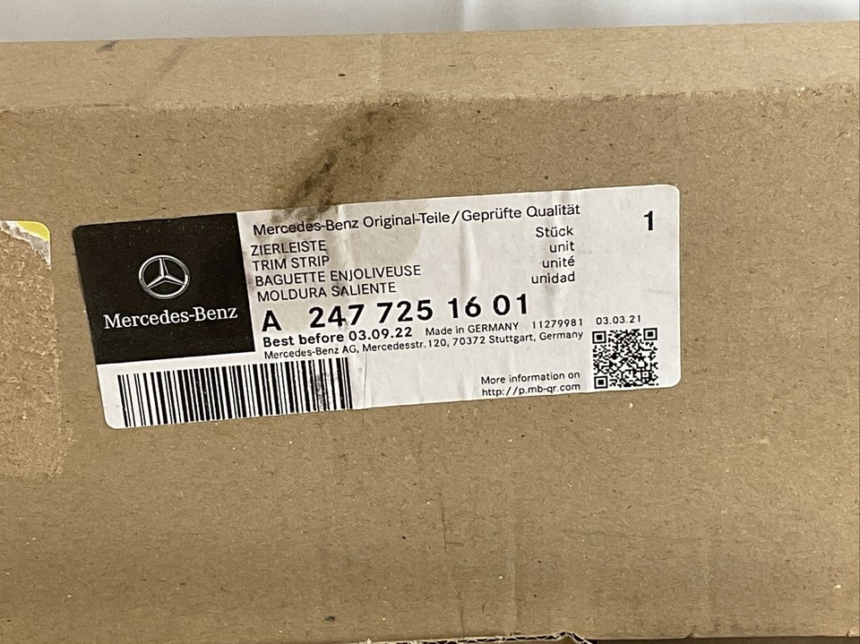 MERCEDES-BENZ GLA 2020 REAR BUMPER CHROME PLATE A2477251601 | eBay