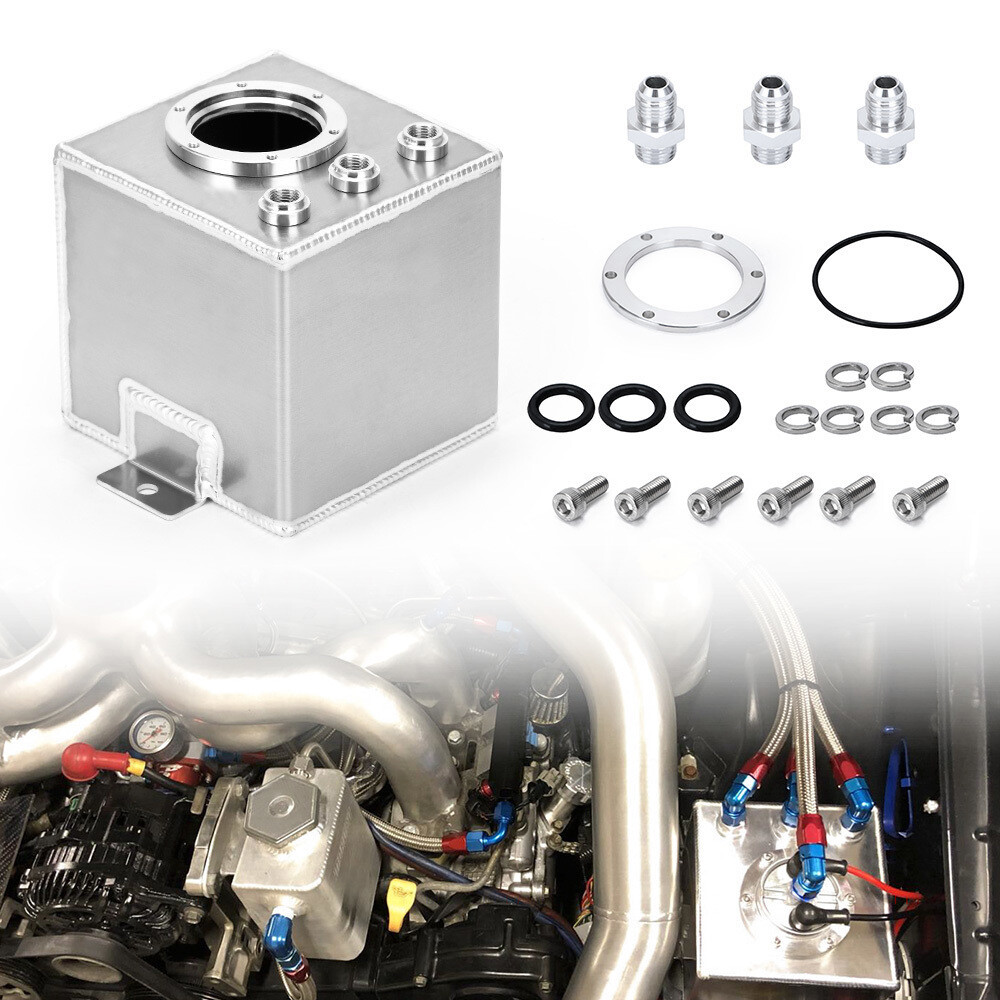 2L Aluminum High Flow Swirl Fuel Surge Pot Tank AN6 For 044 External ...