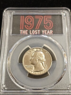 1976 (1975) MINT SET Washington Quarter PCGS BU THE LOST YEAR LABEL | eBay