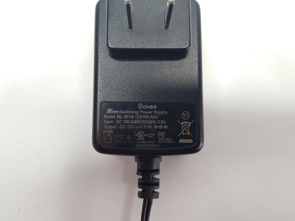 Govee AC/DC Adapter 12V 1.5A Switching Power Supply BI18-120150-Adu | eBay