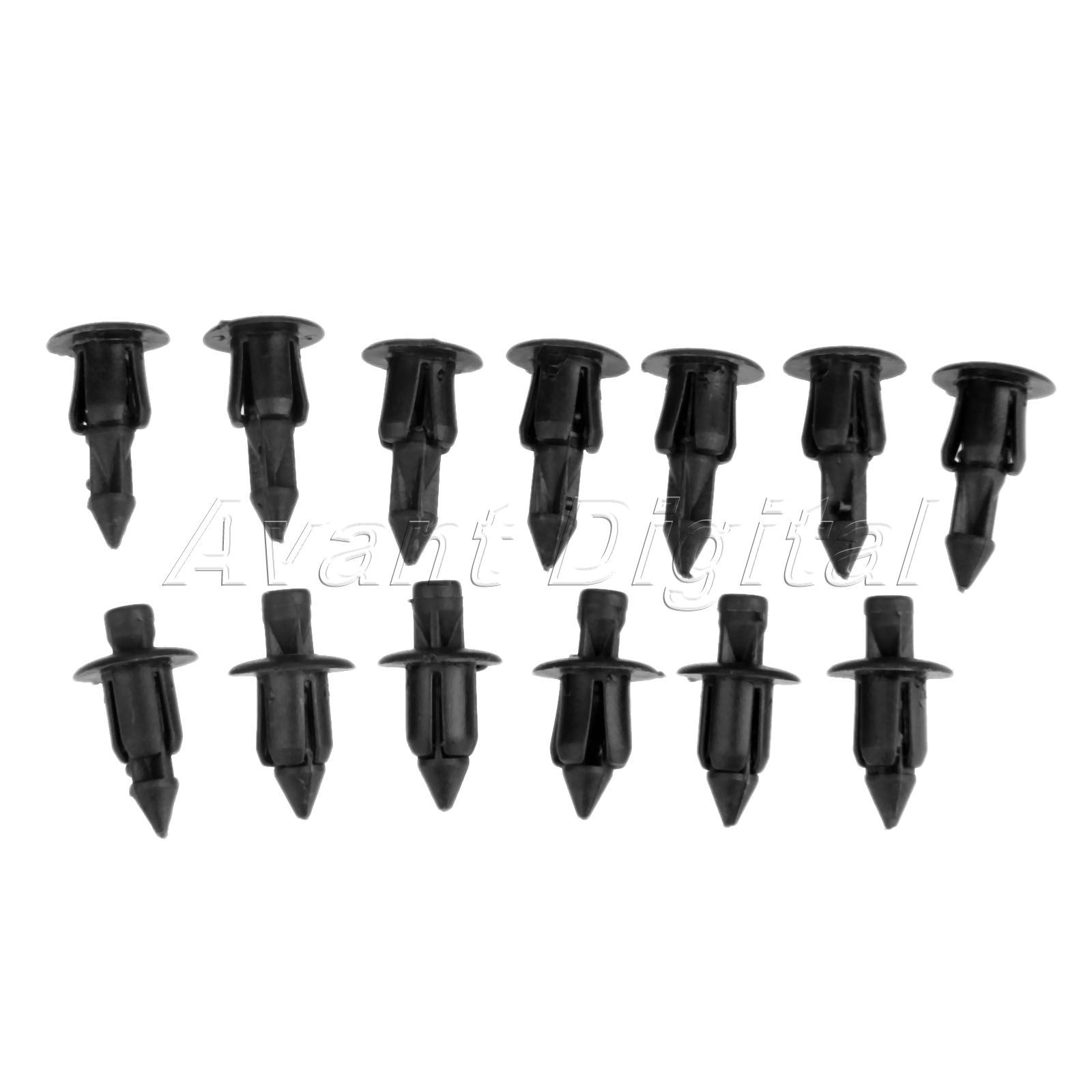 50PCS Universal Plastic rivets Fairing & Trim Panel Fastener Clips For ...