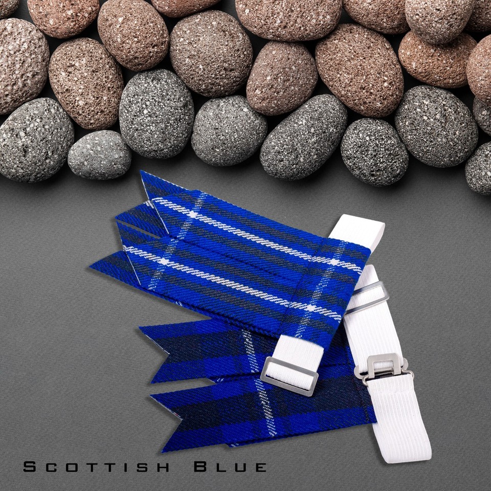 Kilt Flashes for Men with Heavy Buckle Adjusters, Plain & Tartan Kilt ...