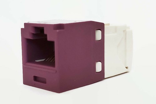Panduit CJ688TGVL Mini-Com® TX6™ PLUS TG Style UTP Jack Module, Violet ...