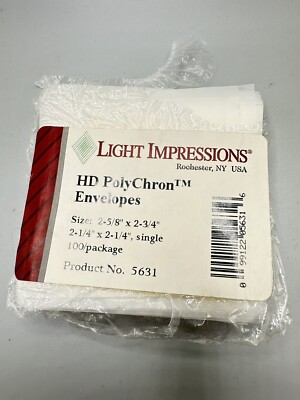 Light Impressions Polychron Negative Storage Envelopes 2 5 8 X 3 4 100 ...