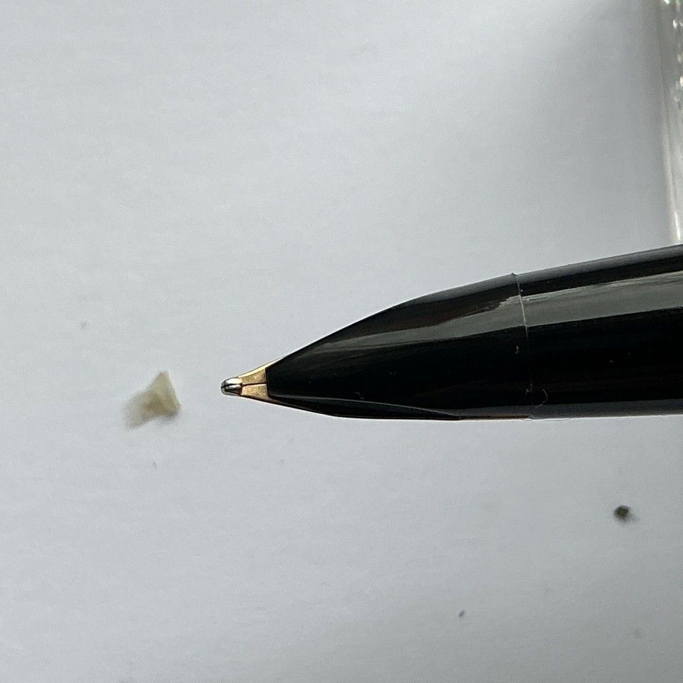 PARKER 65 CONSORT 14K GOLD NIB FOUNTAIN PEN N/MINT CHALK MARKS SUPERB ...