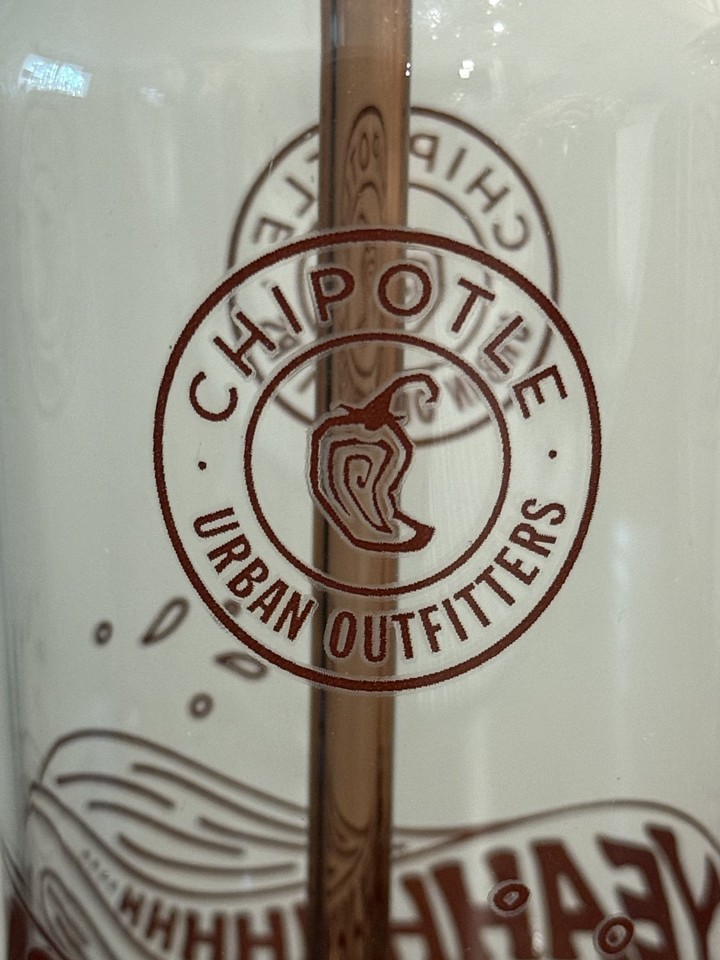 Chipotle Urban Outfitters Exclusive To-Go Glass Tumbler Lot Of 2 ...