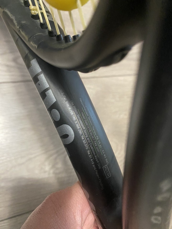 WILSON HYPER CARBON HYPER HAMMER 2.0 SLEDGE HAMMER TENNIS RACQUET ...