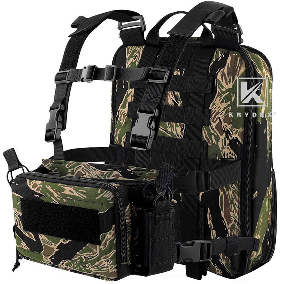 KRYDEX D3CR Chest Rig Harness Mag Pouches Flatpack Backpack Expandable ...