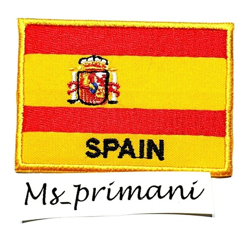 Spain Flag Patch Embroidered Iron/Sew on Jacket Spanish National Badge ...