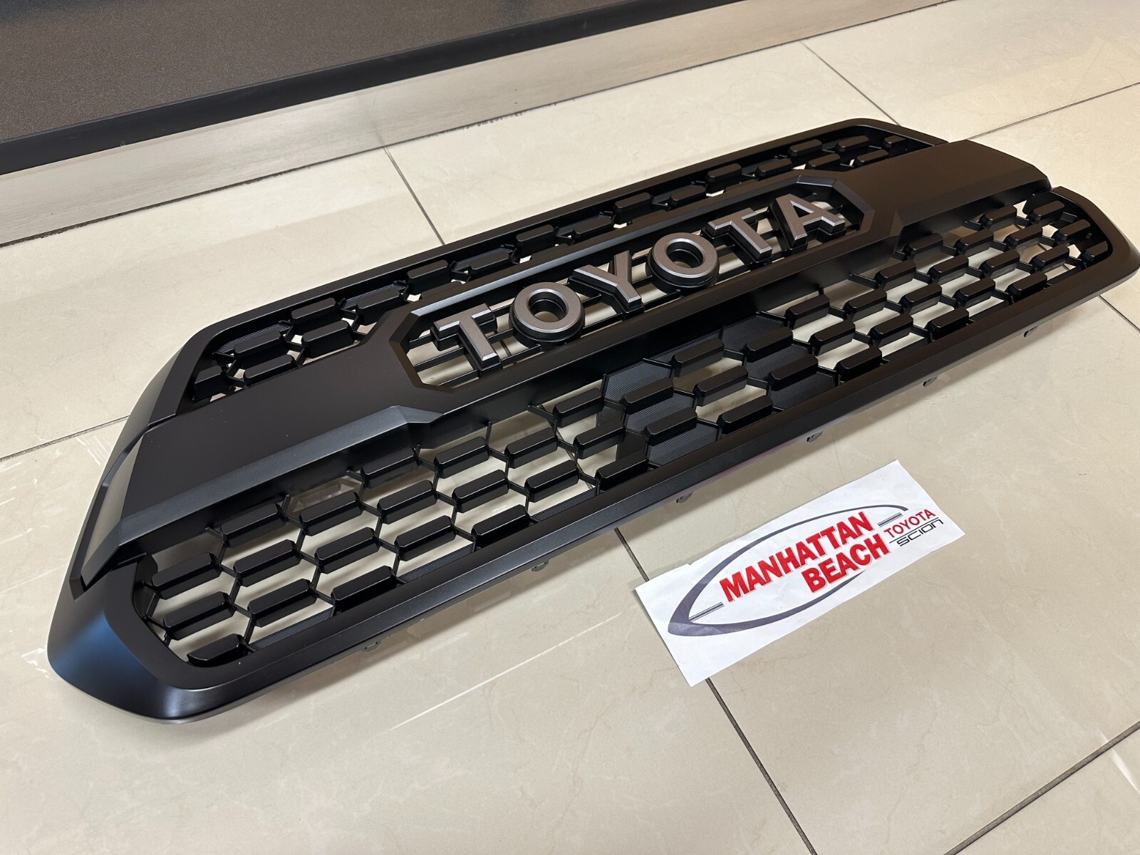 16-23 TACOMA TRD PRO GRILLE BLACK W/SILVER GRAY LETTERS GENUINE OEM ...