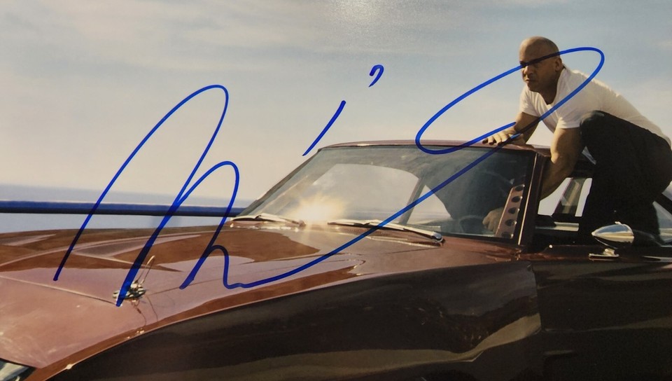 Vin Diesel 11x14 PSA Hand Signed Fast And Furious RARE Full Perfect ...