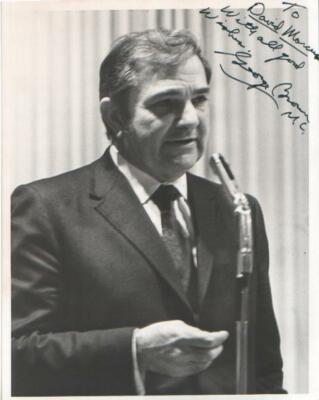George E. Brown Jr. Autographed 8x10 & TLS 1986 California Politician D ...