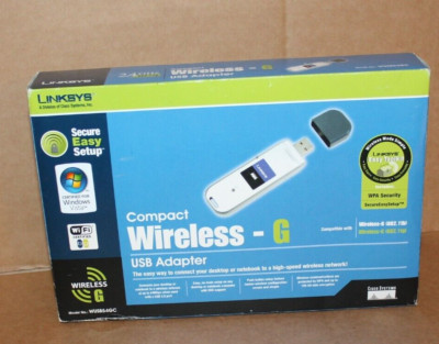 Linksys Compact WUSB54GC Wireless-G USB Adapter | USB 2.0 | Gray ...