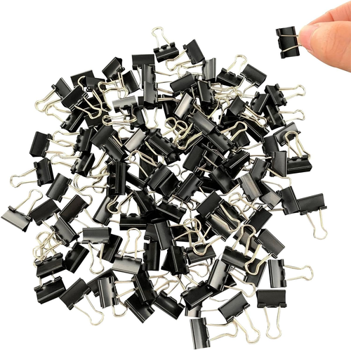 120Pcs Mini Binder Clips, 5/8 Inch(15Mm), Paper Clamps Small Size for ...