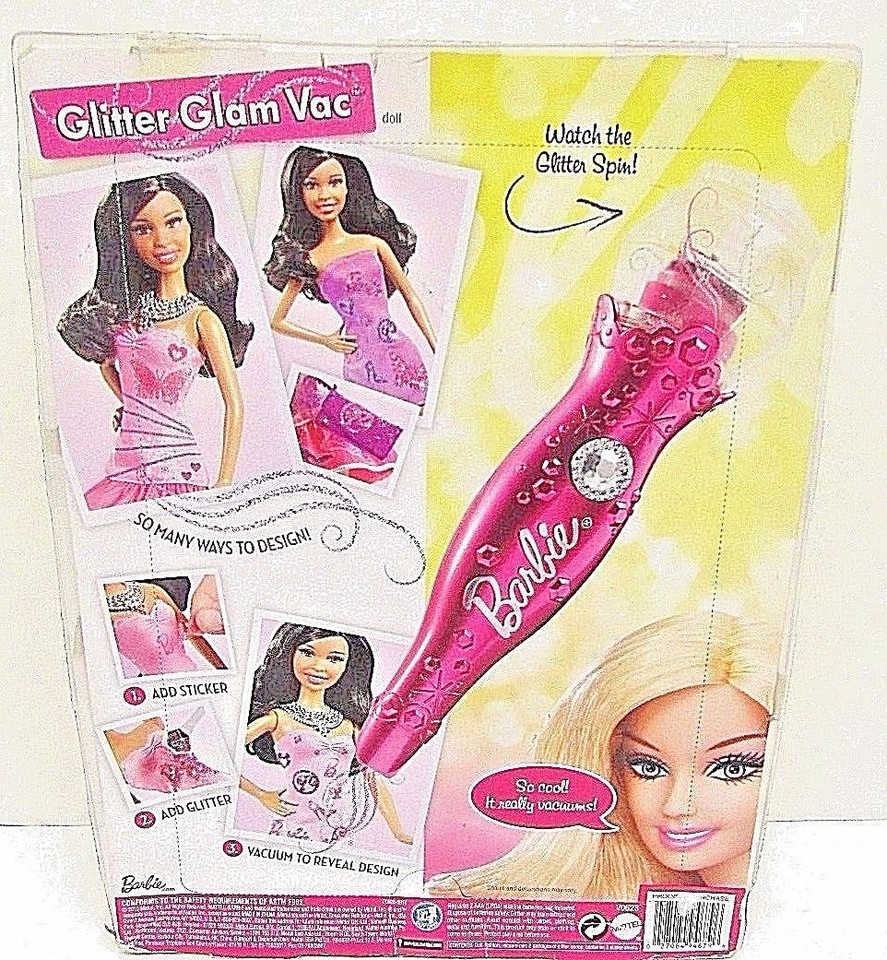 Barbie Glitter Glam Vac Vacuum & Doll Set NEW | eBay