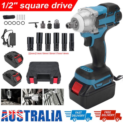 1/2" 18V Cordless Impact Wrench Rattle Gun Battery Charger Socket Drill ...