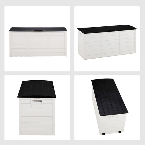 75gal 280L Outdoor Plastic Storage Deck Box Chest Tools,Lockable Seat,W ...