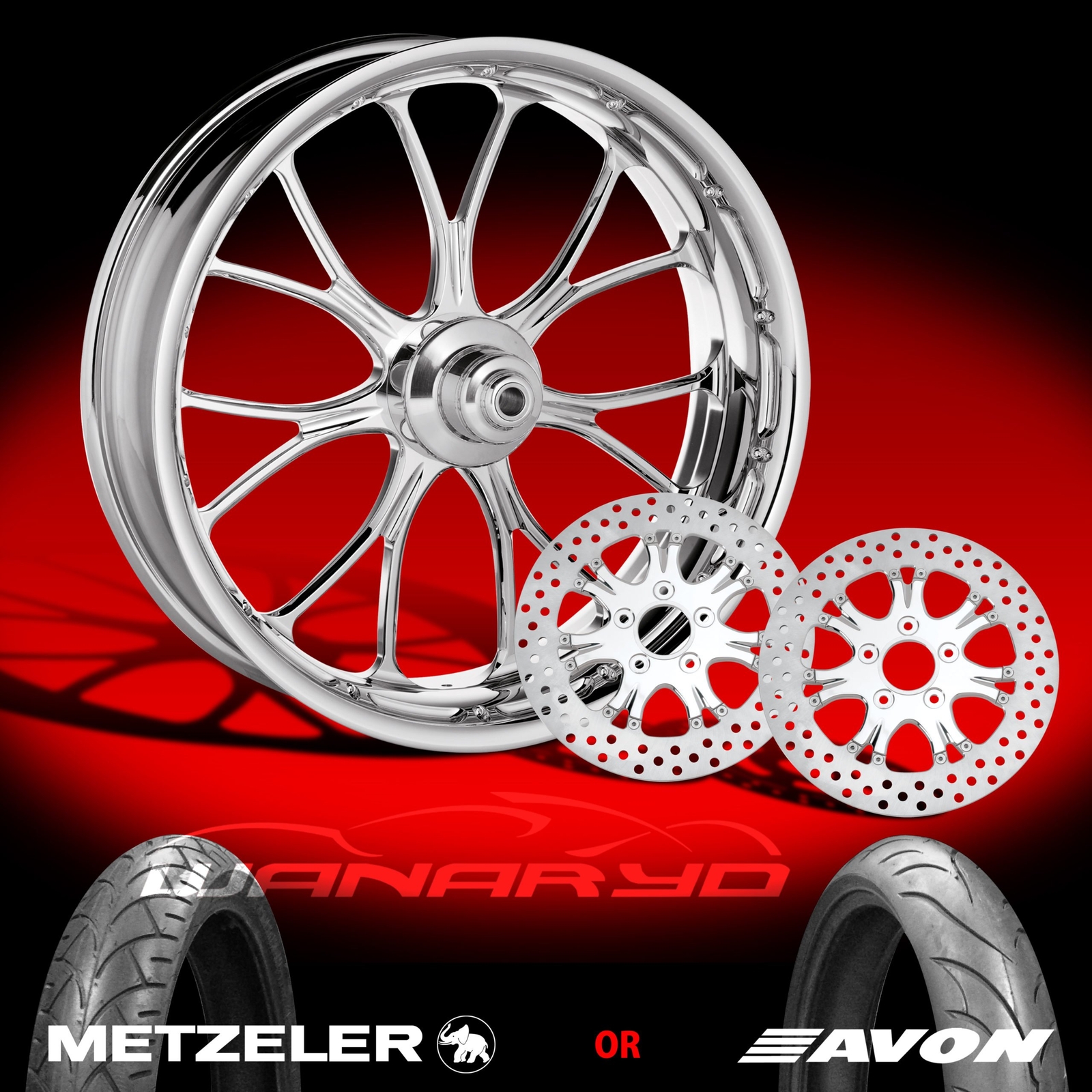 Performance Machine 18 x 5.5″ Heathen Chrome Fat Tire Wheel Harley ...