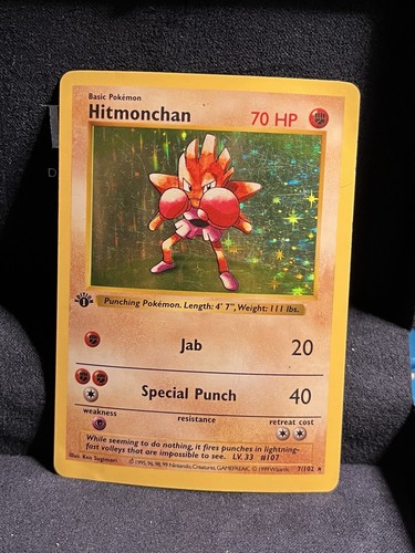 Pokemon Cards: Base Set 1st Edition Rare Holo: Hitmonchan 7/102 | eBay