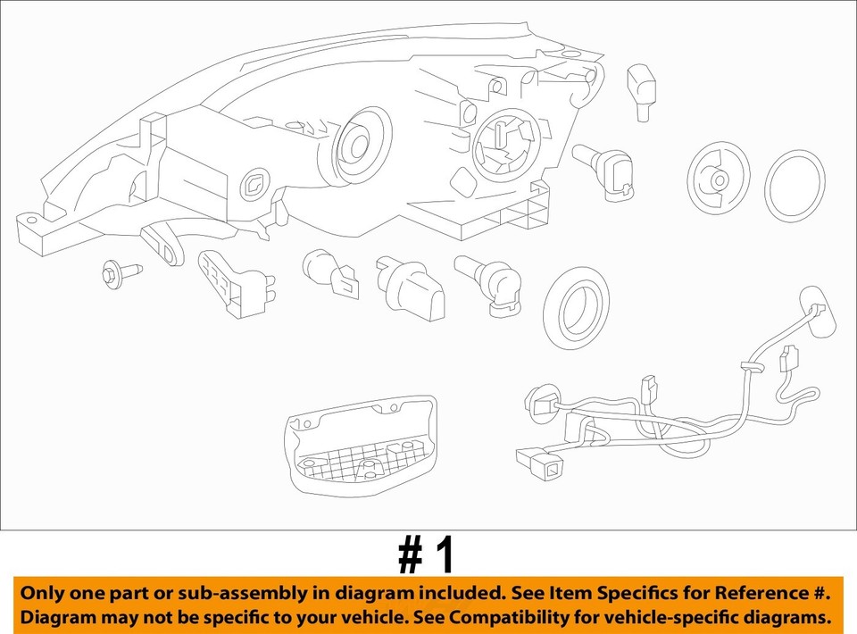 NISSAN OEM 16-19 Sentra Front Lamps Headlamp Components-Headlamp Assy ...