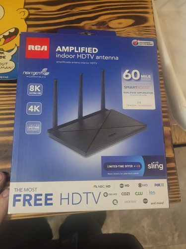 #1 RCA HDTV 1080P Amplified Digital Antenna Rotor HD TV UHF VHF FM 150 ...