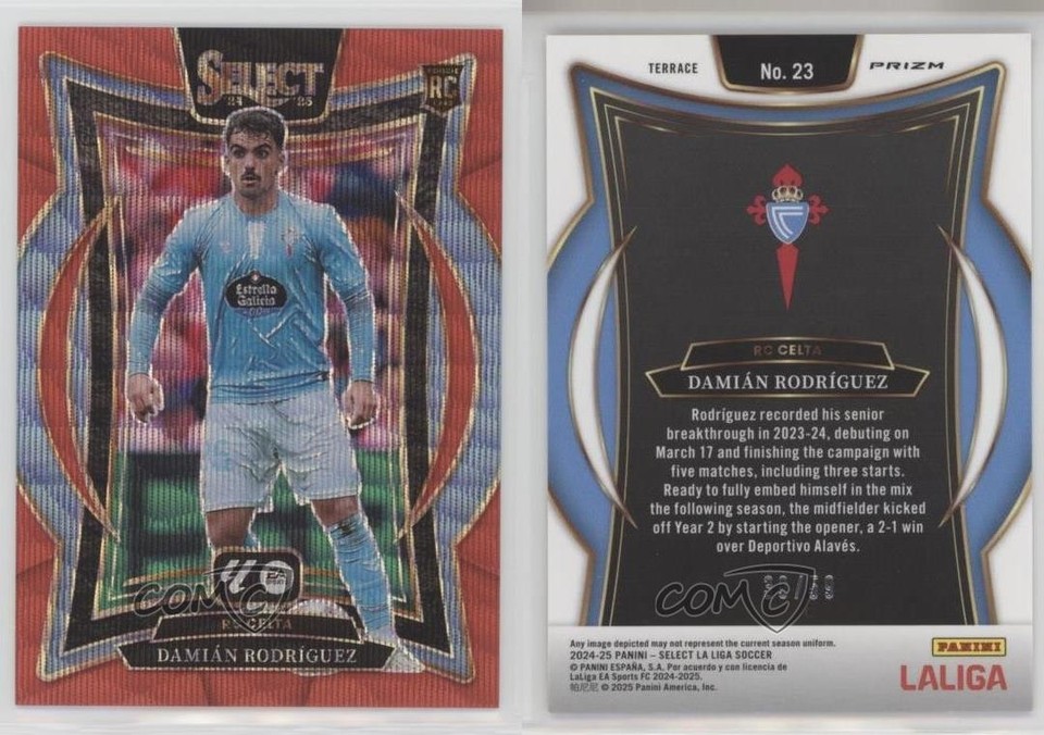 2024 Select La Liga Terrace Red Wave Prizm 39/59 Damian Rodriguez ...