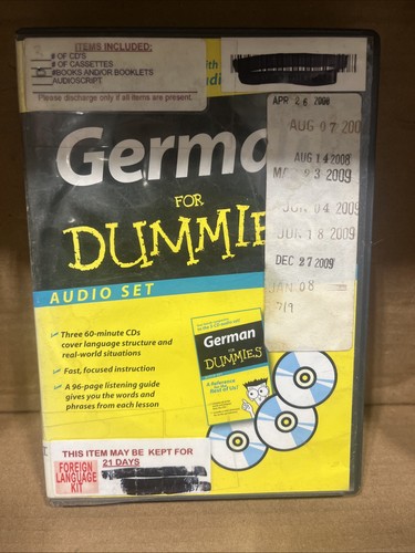 German For Dummies 3-CD Audio Set | eBay