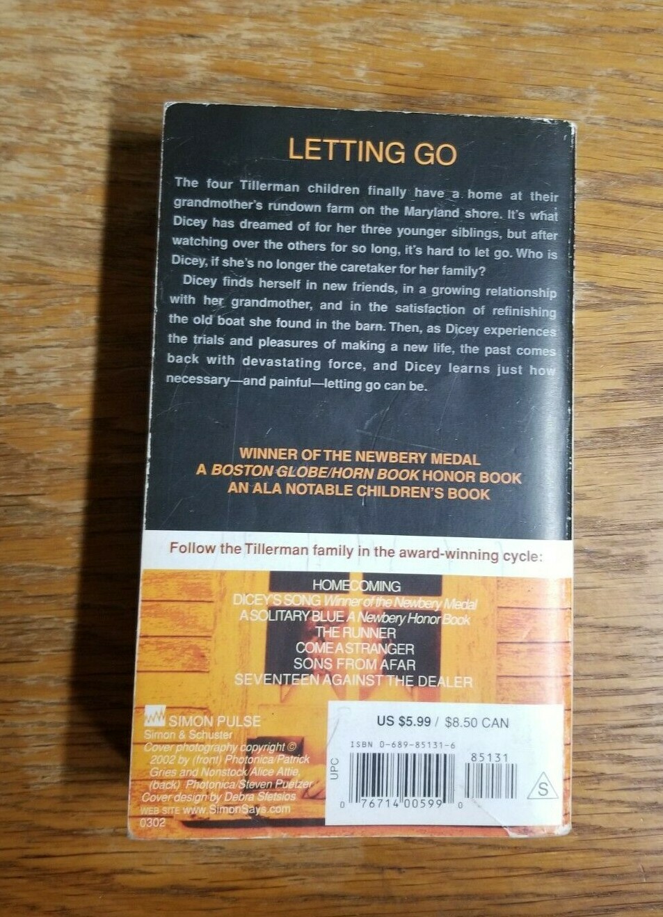 Dicey's Song (The Tillerman Series #2) Paperback 9780689851315| eBay