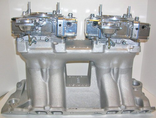 QUICK FUEL 450 CFM 2X4 DUAL QUAD TUNNEL RAM CARBURETORS VACUUM ...