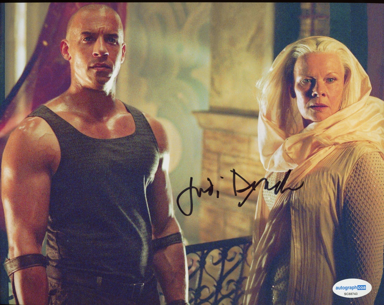 Judi Dench signed autographed 8x10 photo Aereon Chronicles of Riddick ...