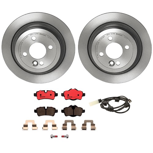 Brembo Rear Brake Kit Disc Rotors Ceramic Pads Sensor For Mini Cooper ...