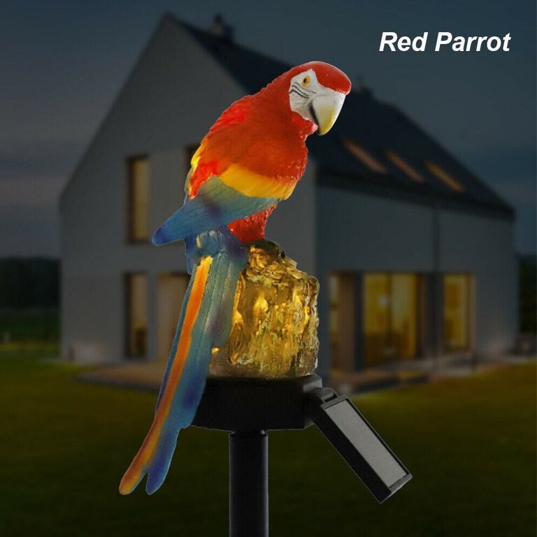 Red Parrot Solar LED Lights Garden Solar Lights Outdoor Decorative | eBay
