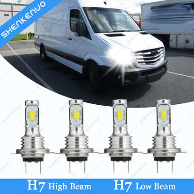 For Freightliner Sprinter 2500 3500 2007-2017 H7 LED Headlight Hi/Lo ...
